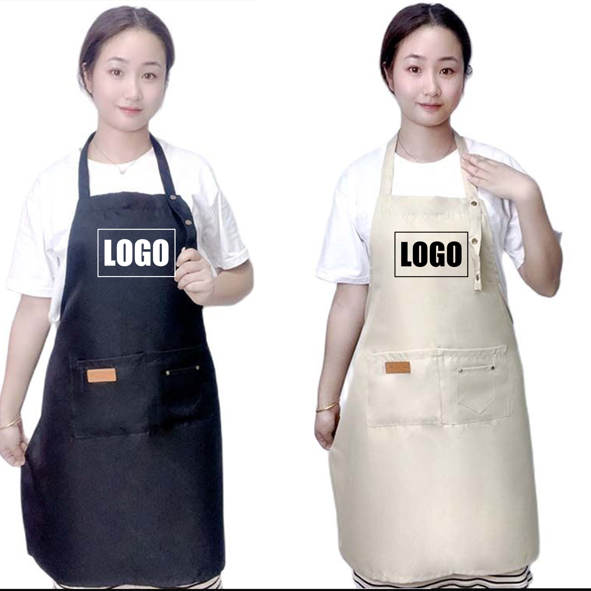 2024 Fashion Kitchen Aprons For Woman Men Chef Work Grill Restaurant ...