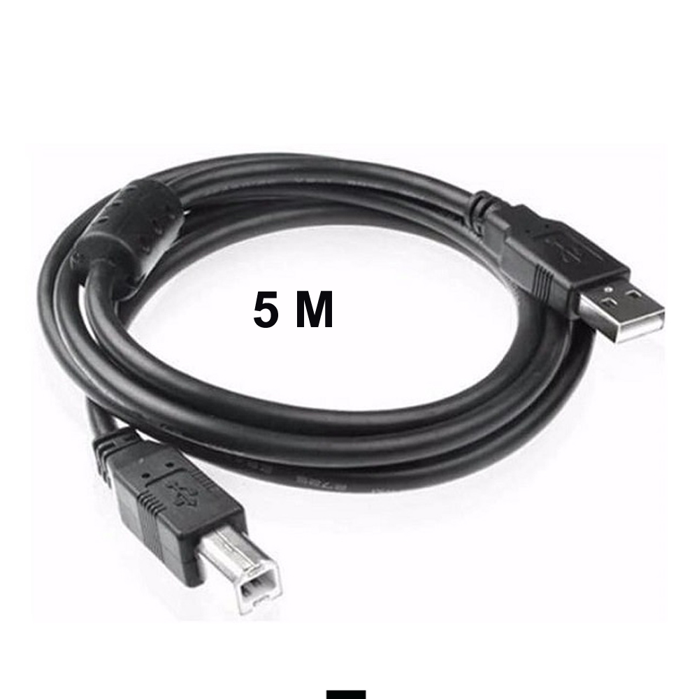 USB Male to USB Male Printer Data Cable 5 Meter Square Port Scanner ...