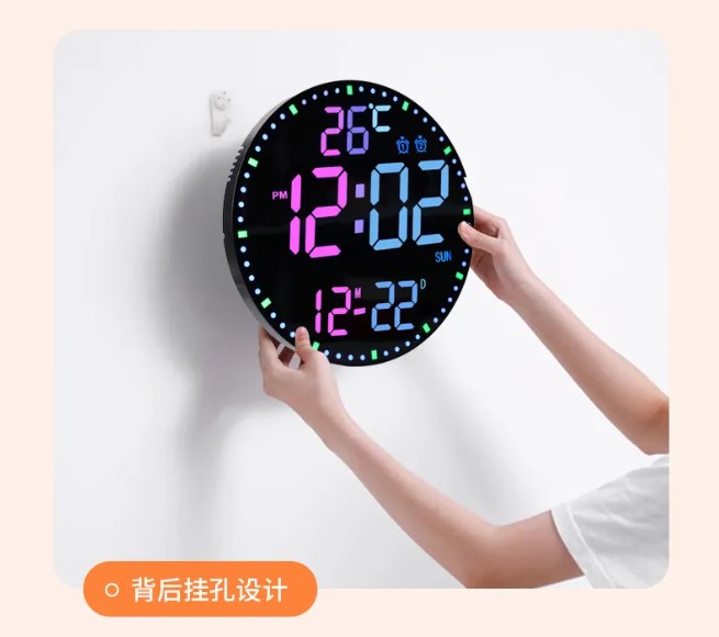 3D LED Digital Wall Clock 719262 | Daraz.lk