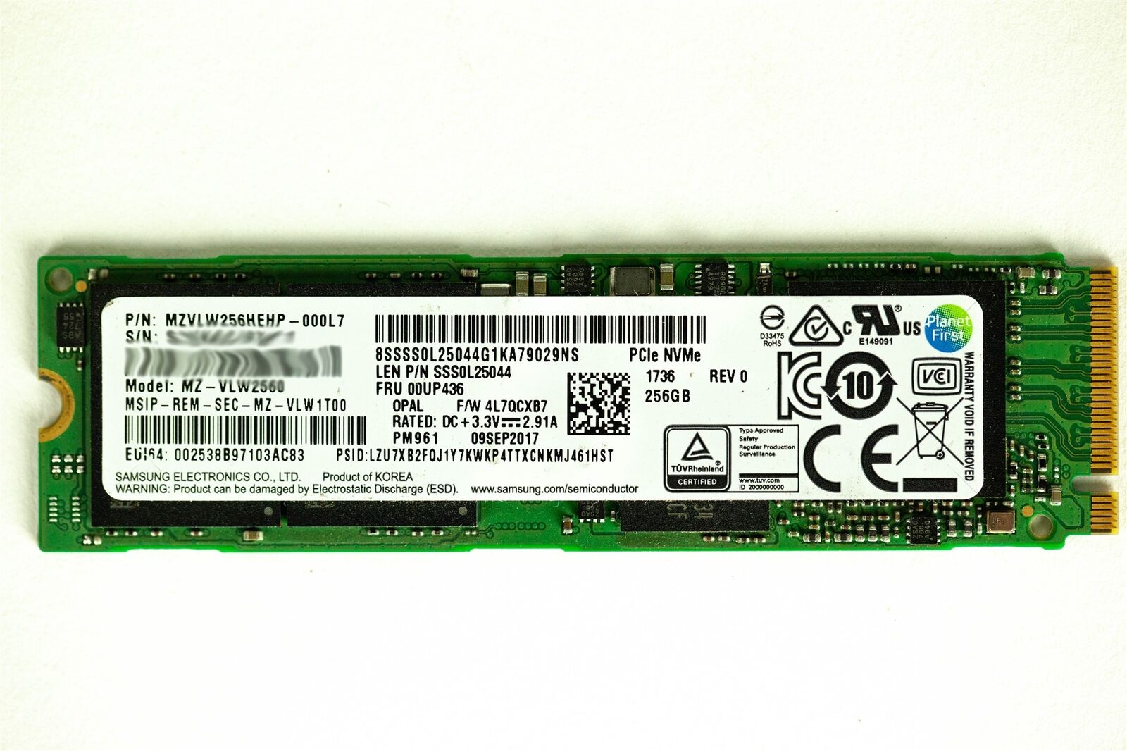 Samsung PM961 256GB M.2 NVMe 2280 PCIe OEM SSD ( Similar to Samsung 960 ...