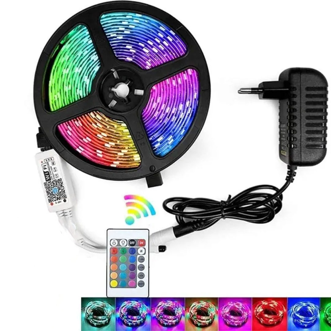 Multicolor LED Light Strip 5M Color Changing RGB LED Strip Light With ...