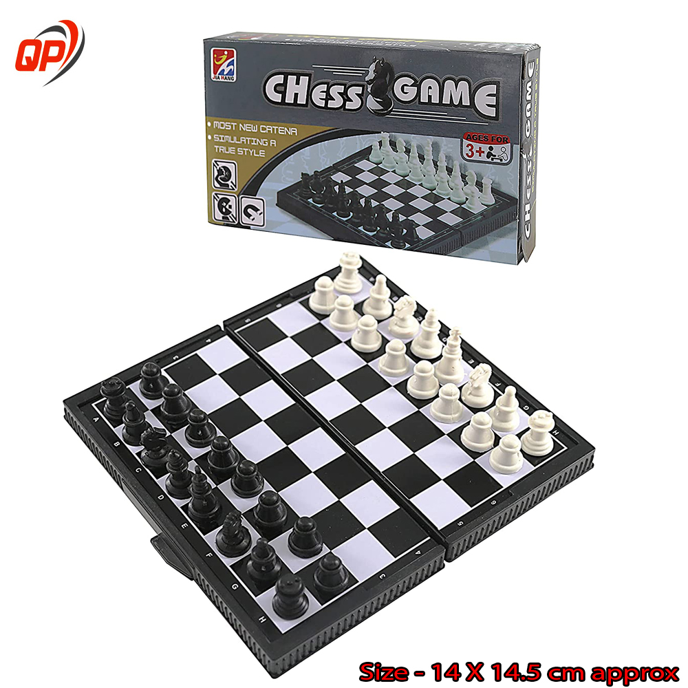QP Mini-L Magnetic Travel Chess Set with Folding Chess Board ...