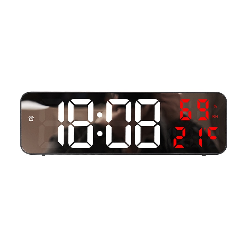 wall clock 9 Inch Large Digital Wall Clock Temperature and Humidity ...