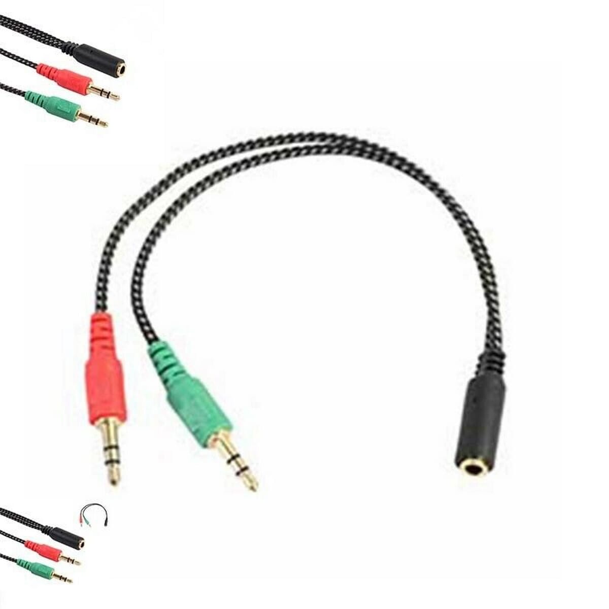 Microphone adapter cable - Headset Cable for PC Splitter 3.5mm Jack ...