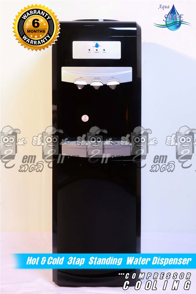 Aqua Safe Water Dispenser Floor standing 03tap Compressor Cooling Black Colour | Daraz.lk