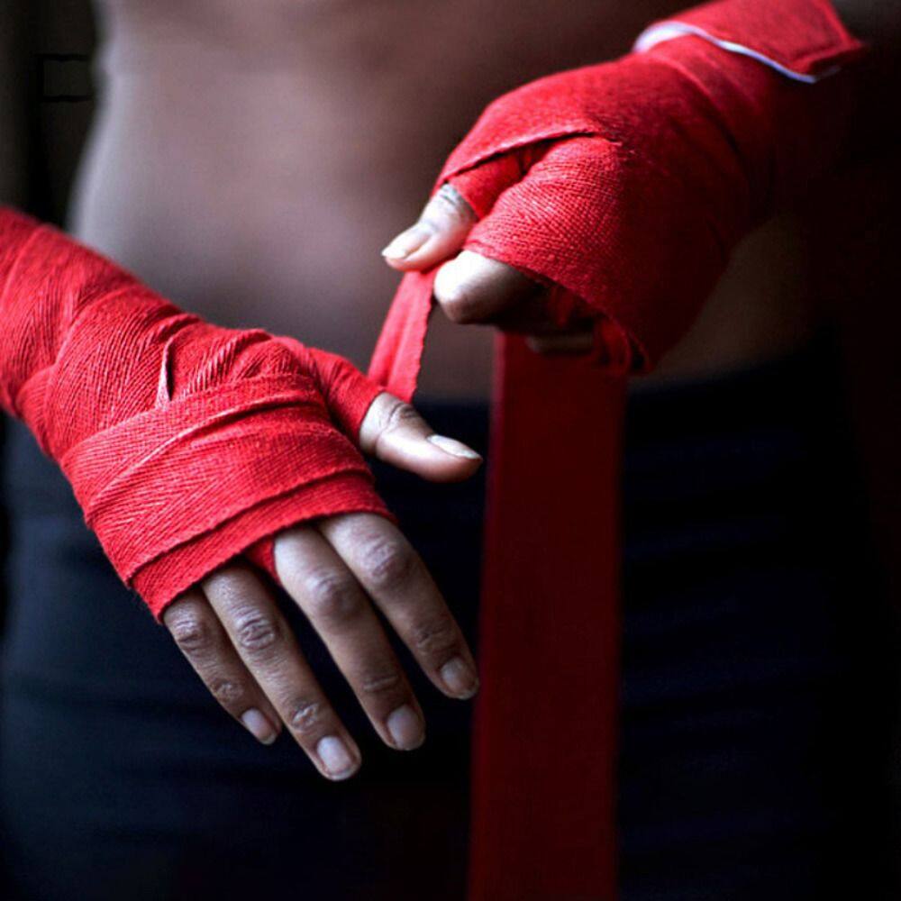 FSSSAA 2 Rolls Cotton Material Sports Wraps Bandage Competition Gloves ...