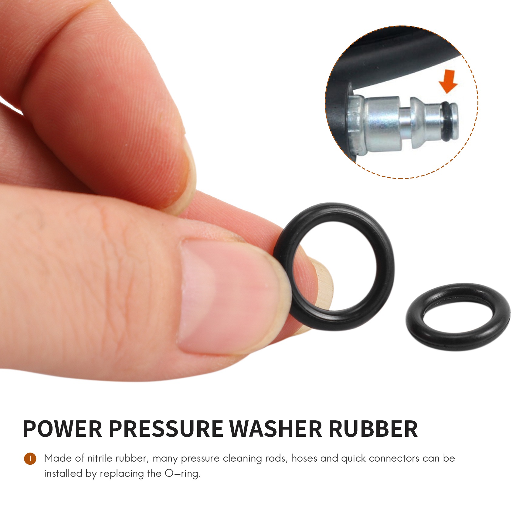 Power Pressure O-Rings For 1/4inch, 3/8inch, M22 Connect 100 Pack ...
