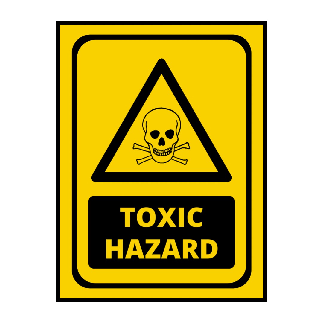 Toxic Hazard Sign Board - 15cm X 21cm | Daraz.lk
