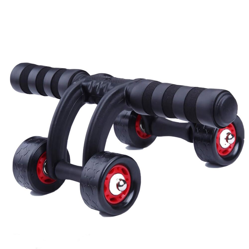 Abdominal Workout Fitness Exercise Equipment 4-Wheel AB Roller With ...