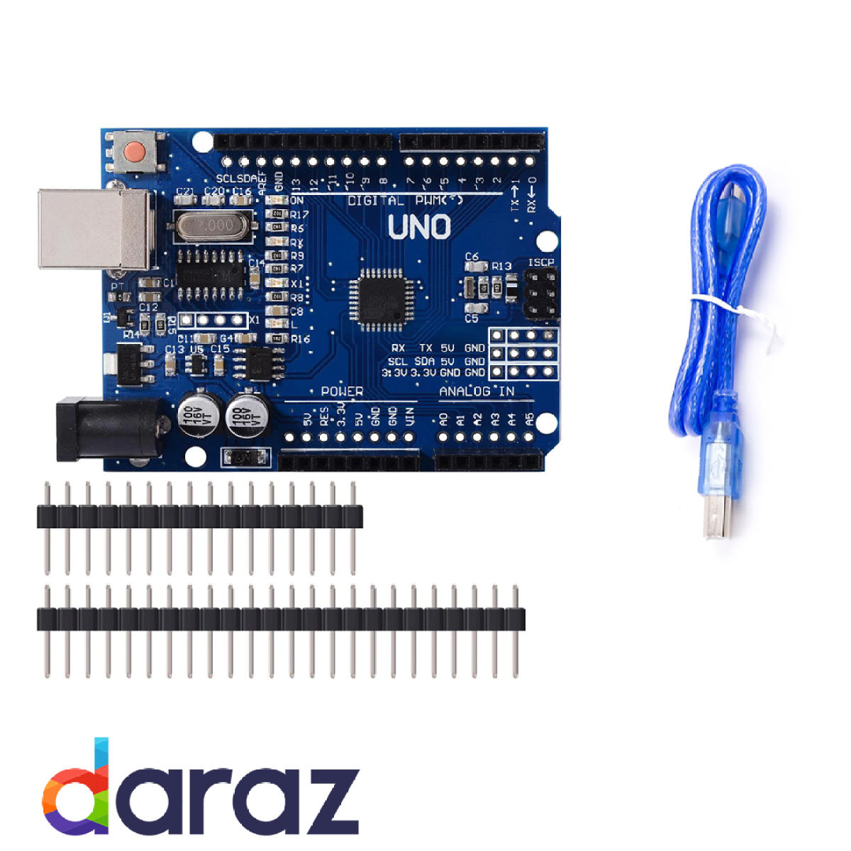 Arduino UNO Development board + USB CABLE | Daraz.lk