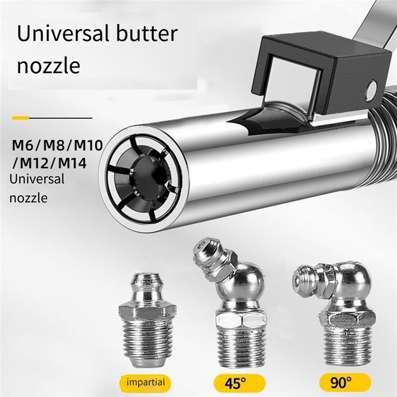 Grease Tool Coupler 12000 PSI NPTI/8 Oil Injection Nozzles Nozzle Oil Pump Car Syringe Lubricant ...
