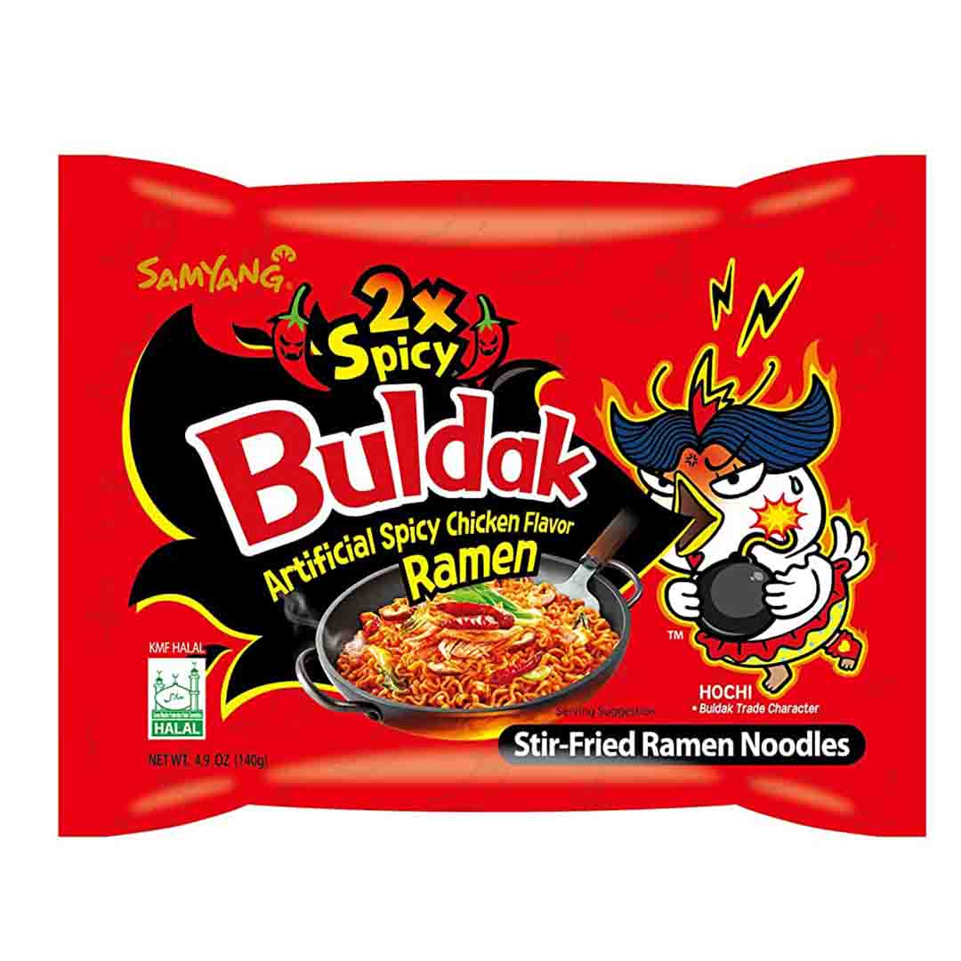 Samyang 2x Buldak Korean Hot Spicy Chicken Stir Fried Ramen Noodles