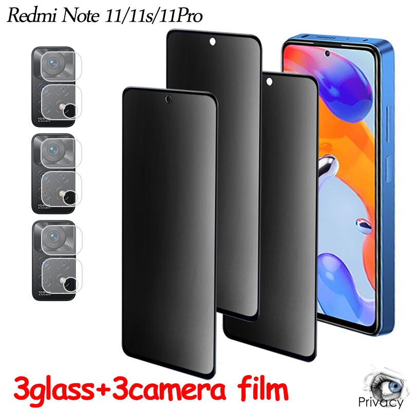 redmi note 12 s Anti Peep glass for xiaomi redmi note 11 pro Privacy ...