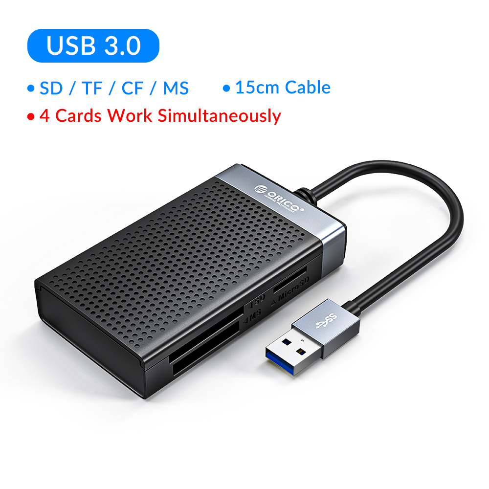 ORICO USB 3.0 USB C Card Reader 4 in 1 Memory Smart Card Reader SD TF ...