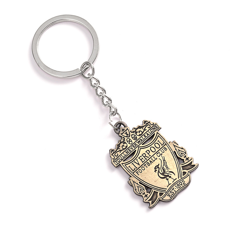 Football Club Team Logo Metal Keychain Keyholder Car Keyring Football ...
