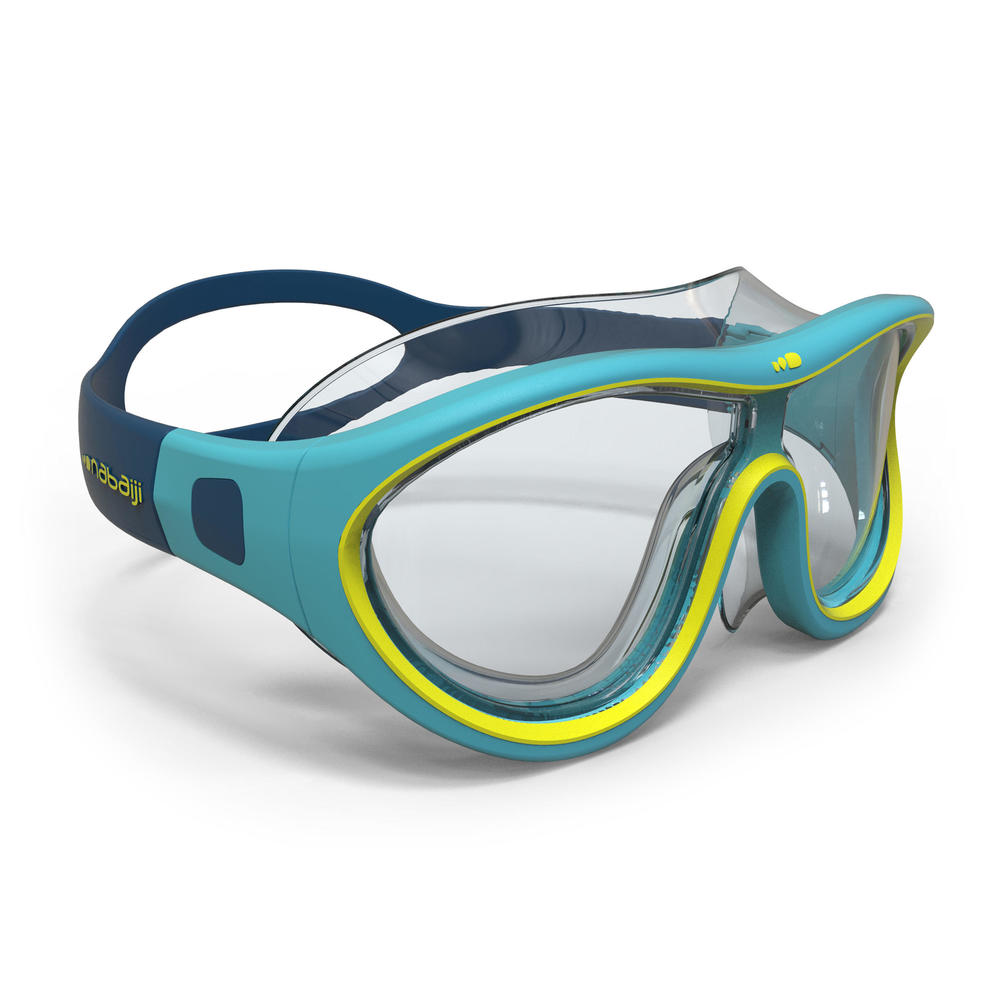 Swimming Pool Mask Swimdow Size S Clear Lenses Blue Yellow - S | Daraz.lk