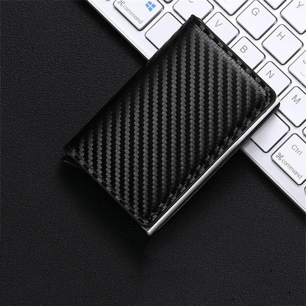 Card Box Rfid Men'S Anti-Theft Card Holder Automatic Degaussing Pop-Up ...