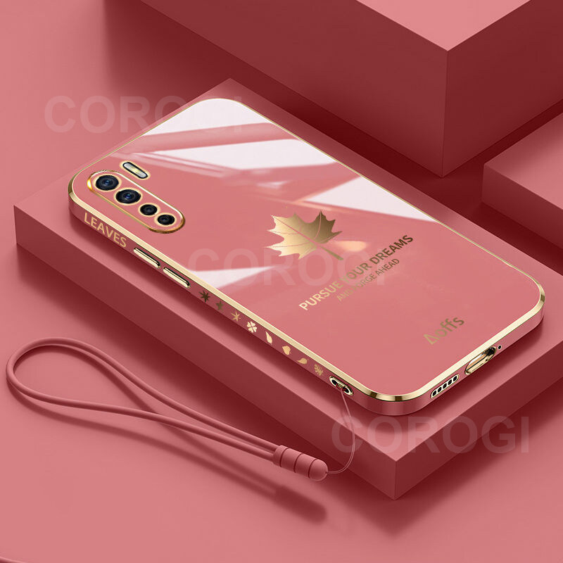 Maitus for OPPO Reno3/OPPO F15 Back Cover with Free Lanyard Luxury 6D ...