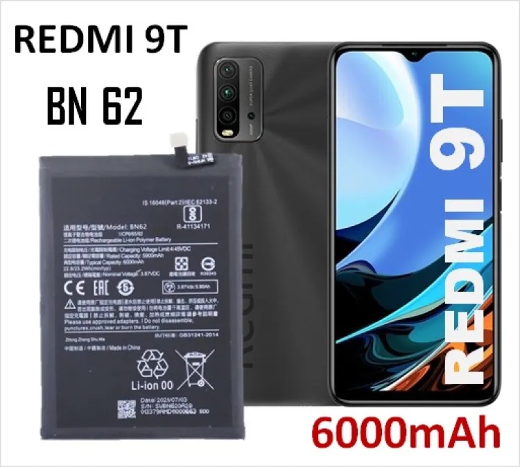 Xiaomi Redmi BN62 Redmi Note9 4G/Poco M3/9T A Grade Battery-6000mAh ...