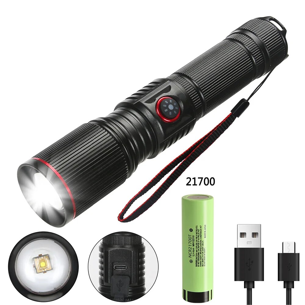 Aluminum Alloy White Laser Powerful LEP Flashlight 18650 or 21700 ...
