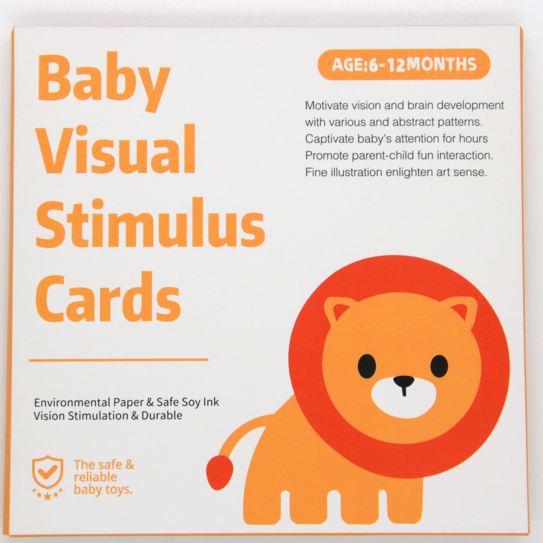 Baby Visual Stimulation Card Toy Black White Flash Cards High Contrast ...