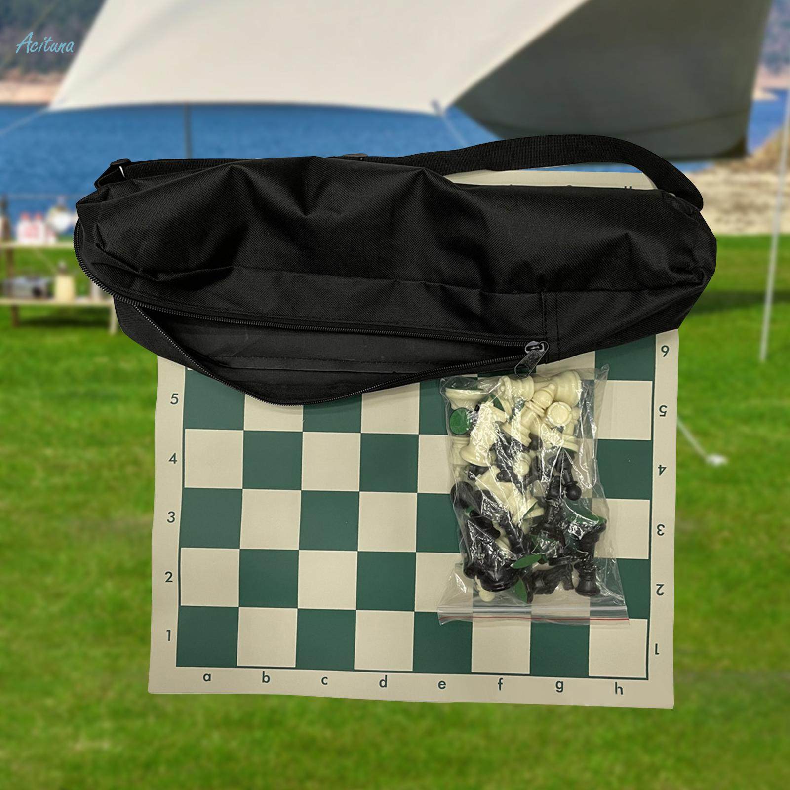 Portable Chess Set Foldable Chess Board with Travel Bag for Storage ...
