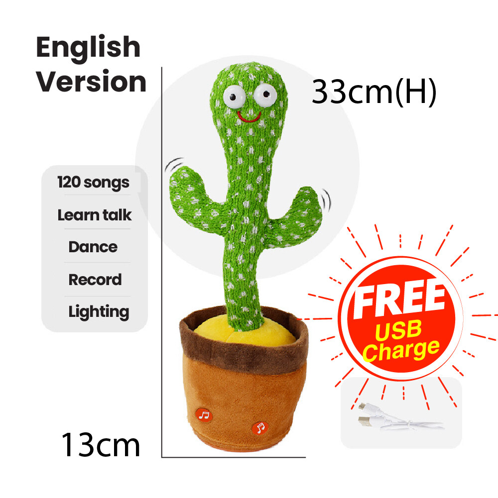 USB CHARGE Spiderman Avenger Iron Man Dancing Cactus Toy Electronic ...