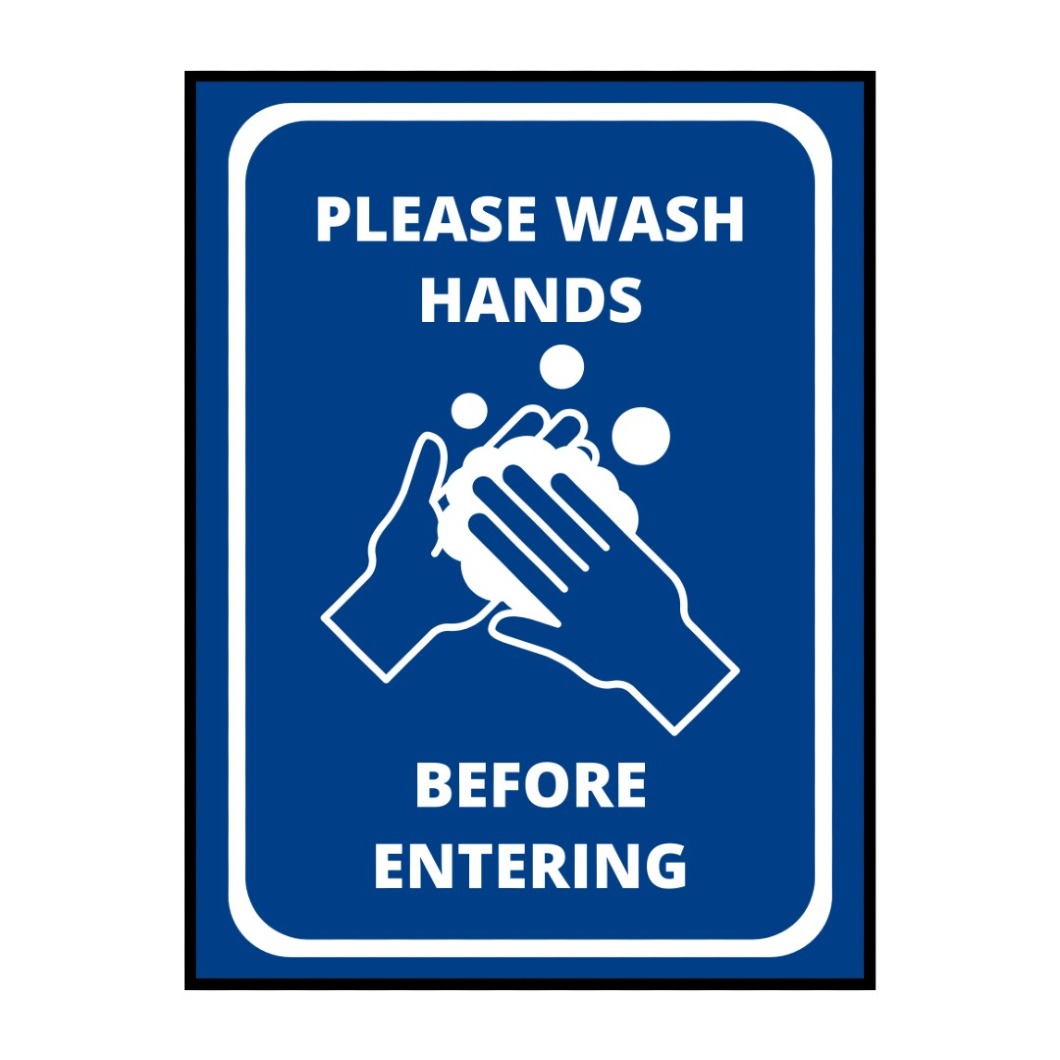 Please Wash Hands Before Entering - Signage Board - 15cm X 21cm | Daraz.lk