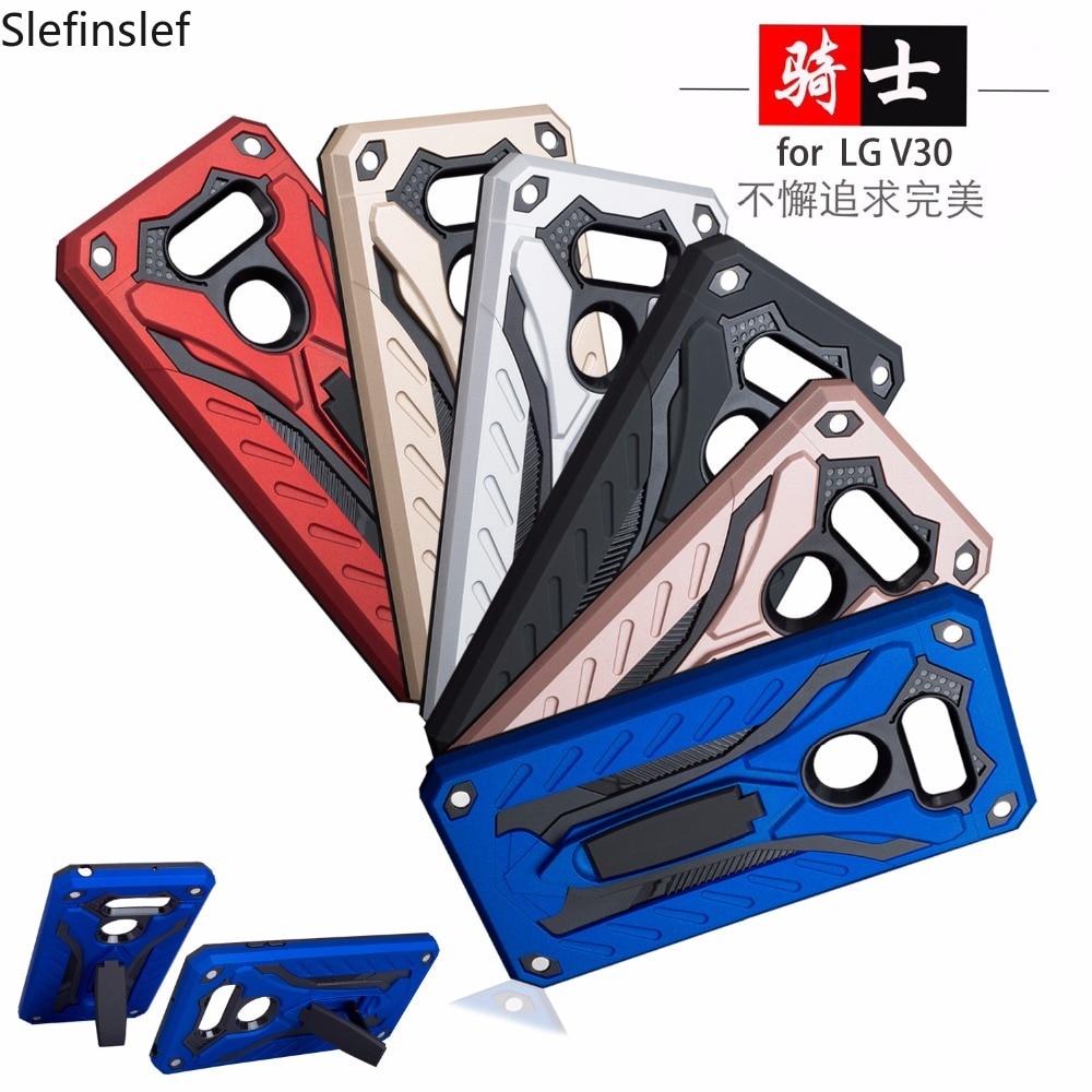 For LG V30 case Hybird TPU PC Plastic Dual Armor Case with Stand for LG ...