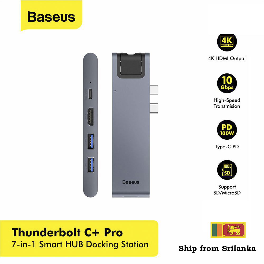 Baseus Thunderbolt C+ Pro 7in1 Smart Hub Docking Station for Macbook ...