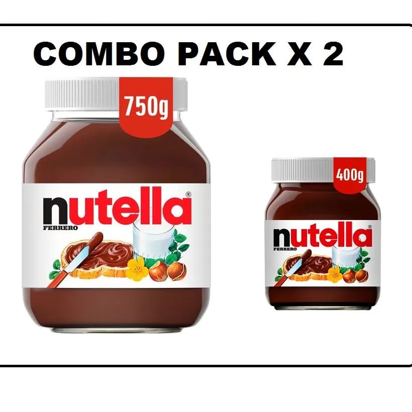 Nutella Hazelnut Chocolate Spread- ( COMBO PACK 750g + 400g ) | Daraz.lk