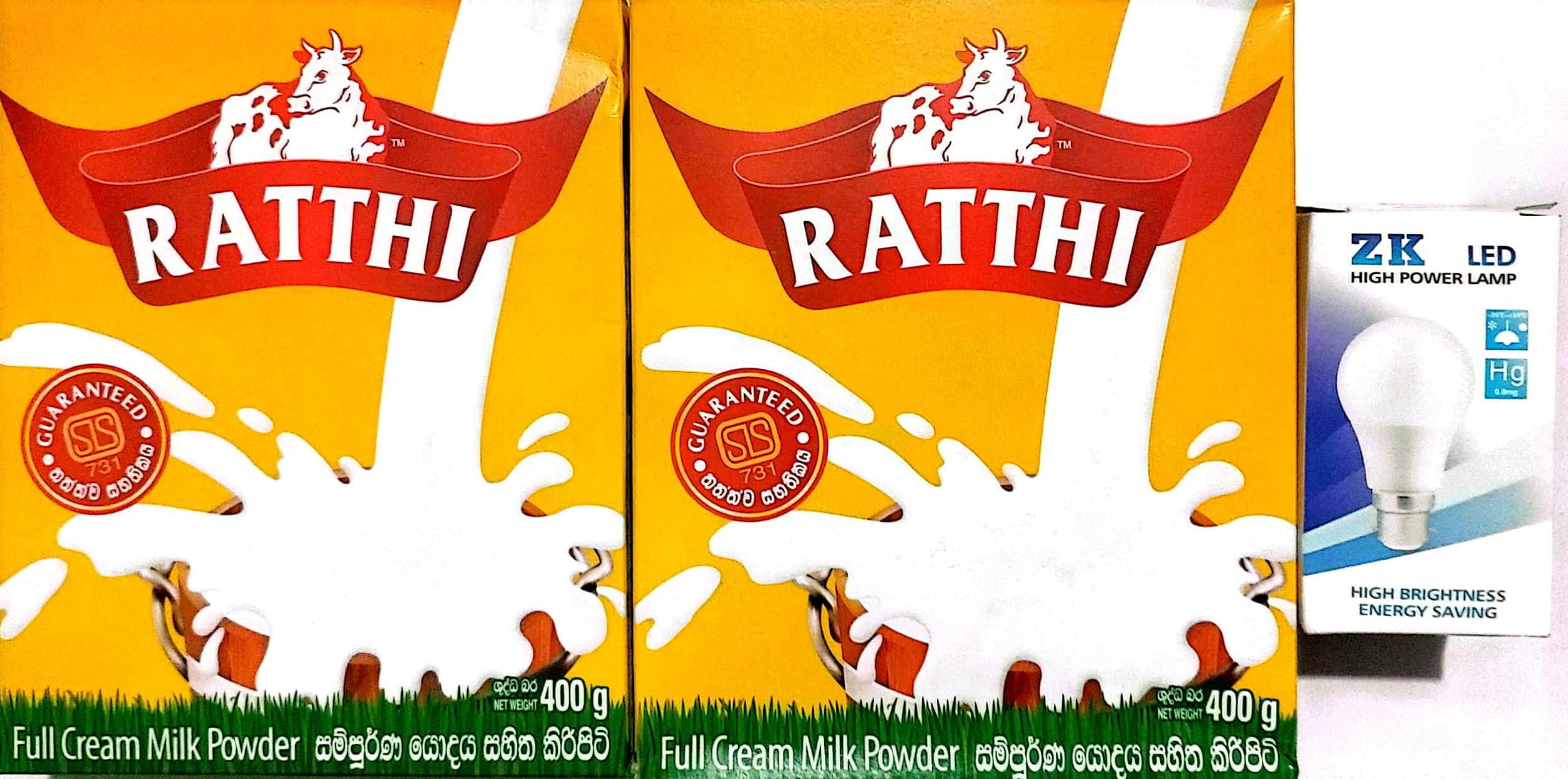Ratthi Full Cream Milk Powder 400g 2 Packets And One 5W High Power Led ...