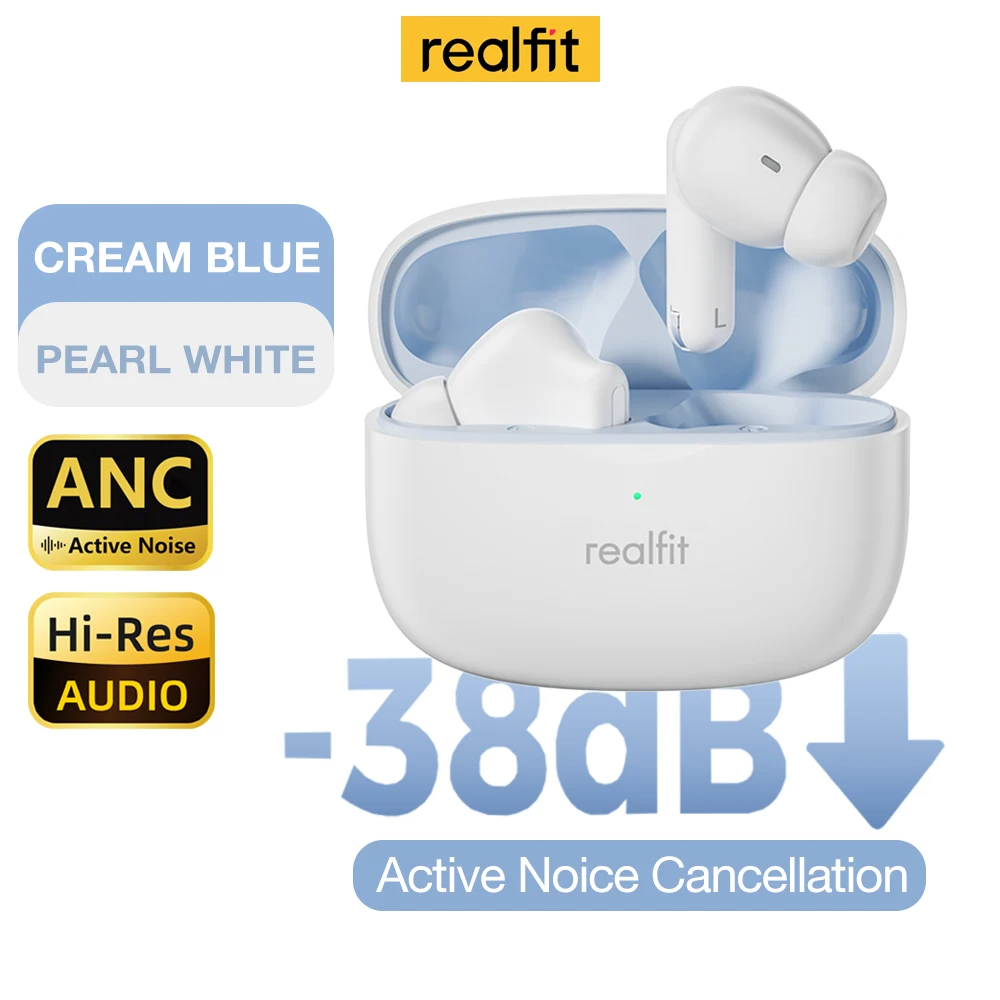 Realfit F3 ANC Bluetooth Earphones TWS 38dB Active Noise Cancellation ...