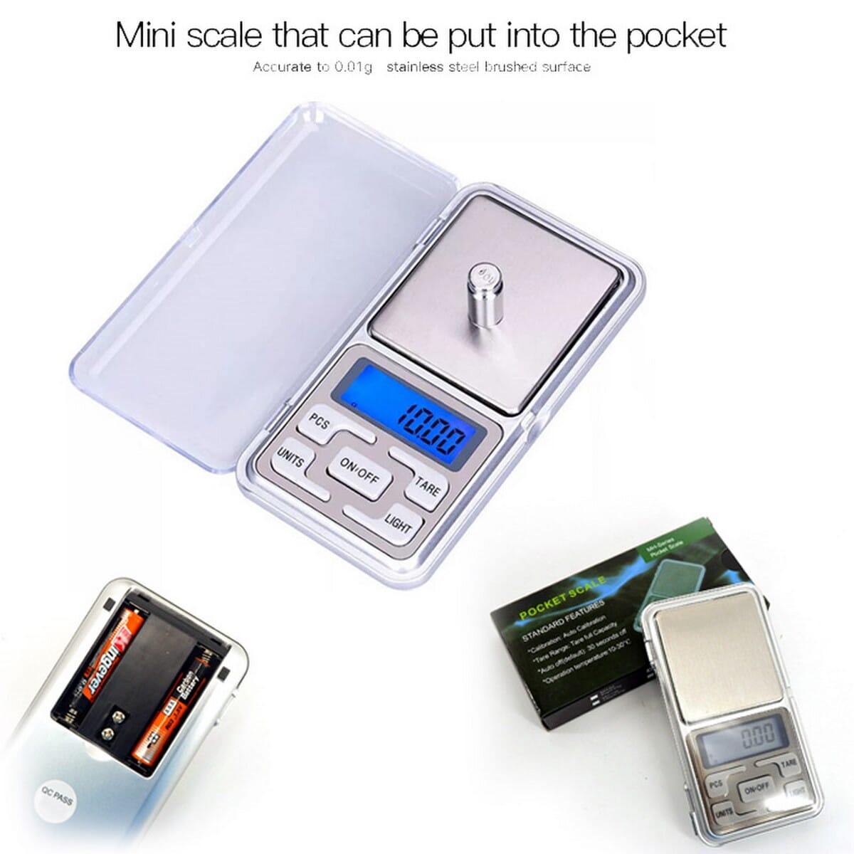 Mini Digital Scale 500g / 0.01g Increment Digital Electronic mini Multi-usage Portable Weighing ...