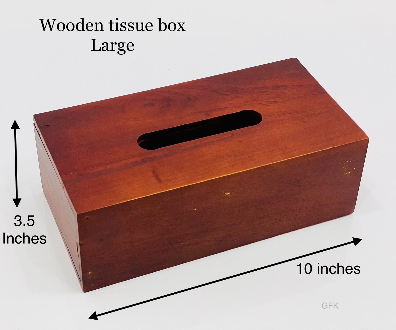 Large Wooden Tissue Box - Elegantly Crafted, 10 inches in Length, 3.5 ...
