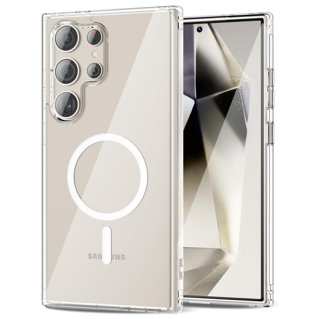 Transparent Magnetic Case for Samsung Galaxy S24 Ultra S23 Ultra S22 ...