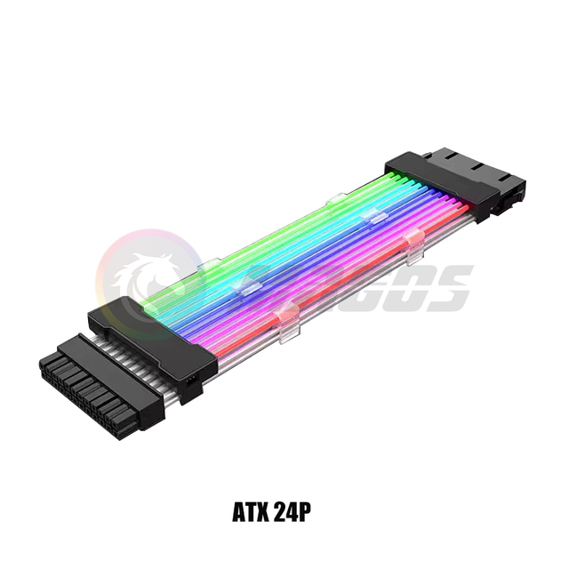 Pc Case Psu Extension Rgb Cable Atx 24pin -E Gpu 8pinx2 Neon Color Line ...