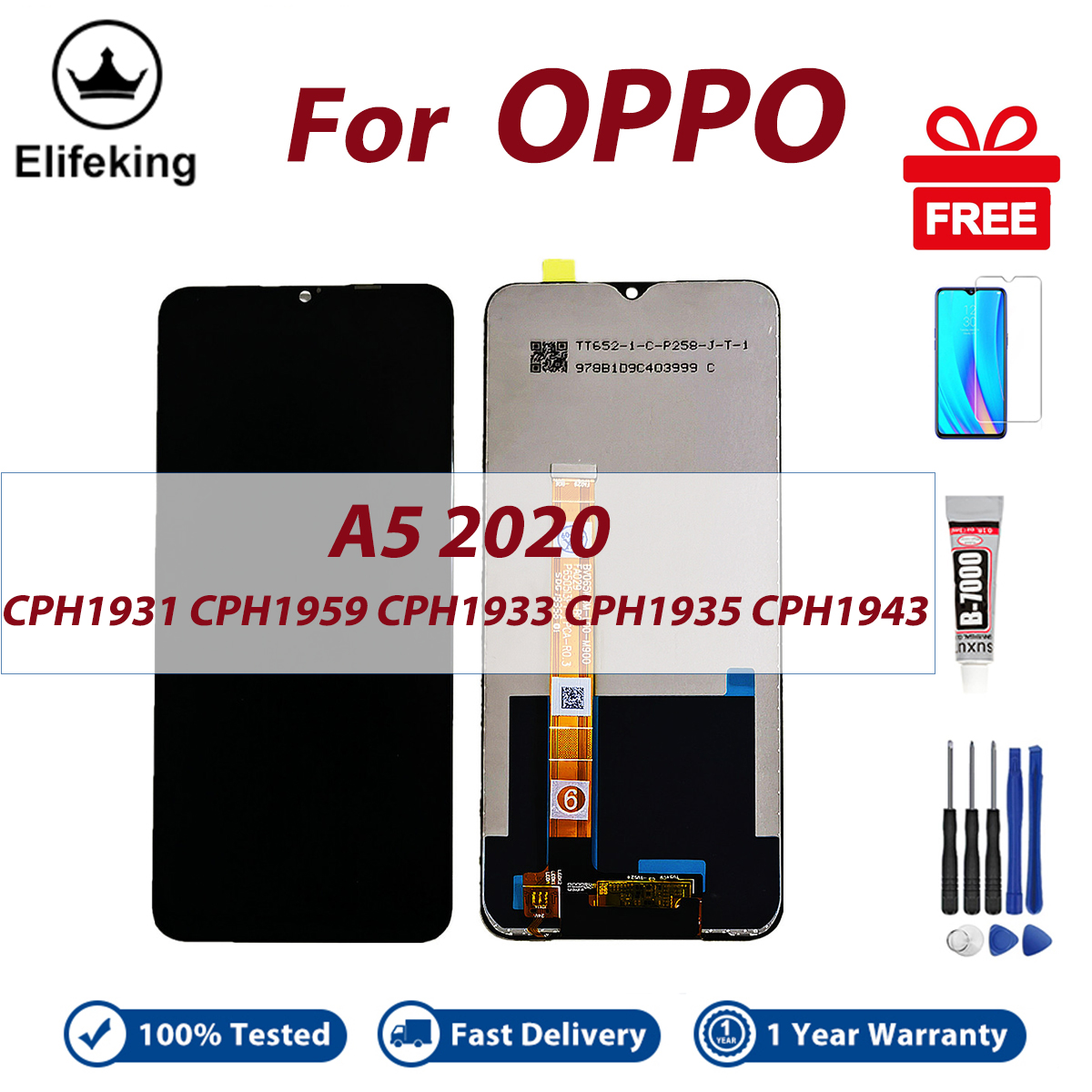 LCD For OPPO A5 2020 Display Touch Screen Digitizer Assembly ...