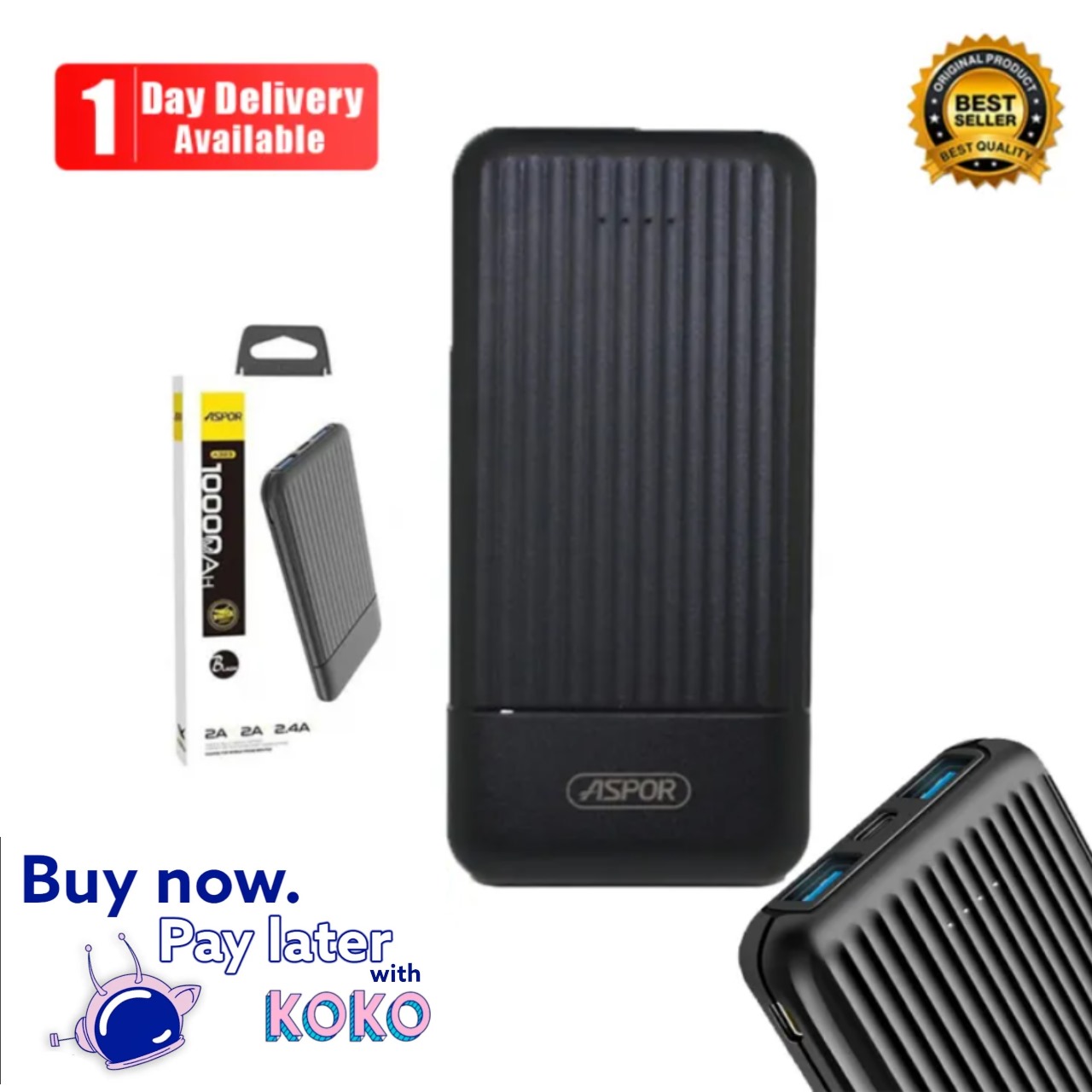 ASPOR Power bank 10000mah , Aspor A323 Power Bank 10000 mAh / 2 Input 2 ...
