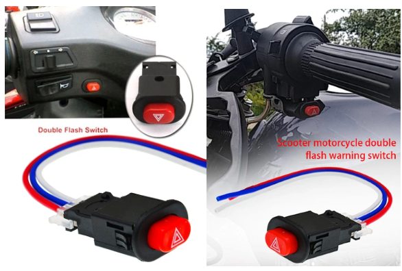 Motorcycle, Other Vehicle Double Flash Switch Hazard Light Switch Flash ...