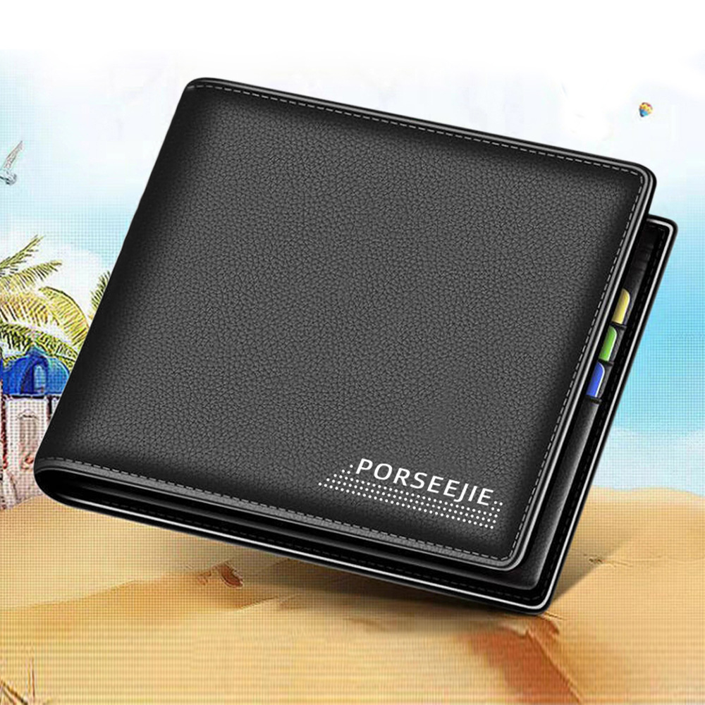 Men's Short Wallet - Genuine Leather Wallet with Multiple Card Slots ...