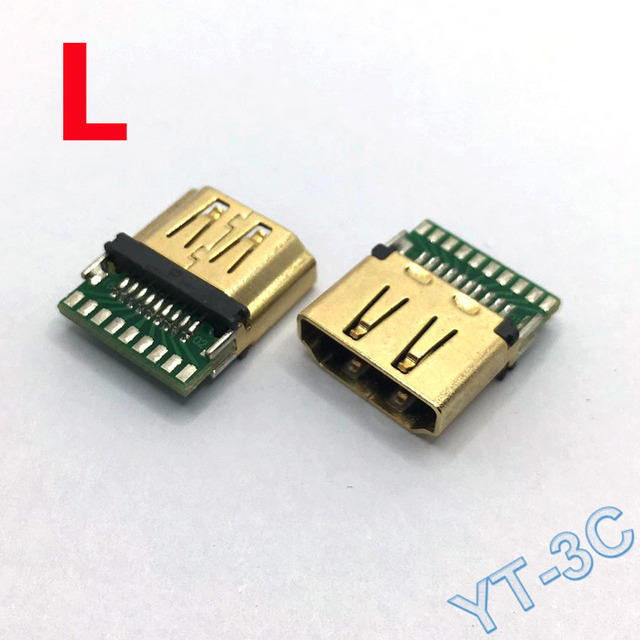 1pcs New Hdmi 20p Male Plug Connector Hdmi Female Socket Jack Hdmi ...