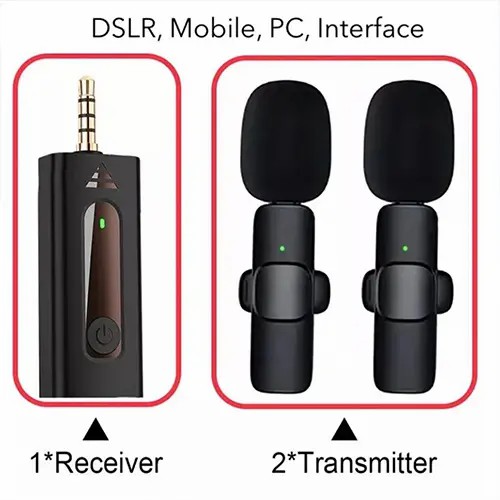 K-35 Wireless Collar Microphone Lapel Lavalier Omnidirectional Mic Plug ...