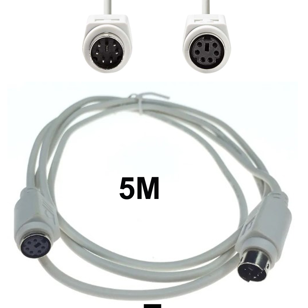 PS2 Male to PS2 Femal Cable 5 Meter 6 Pin PS2 to PS2 Extension Cable ...