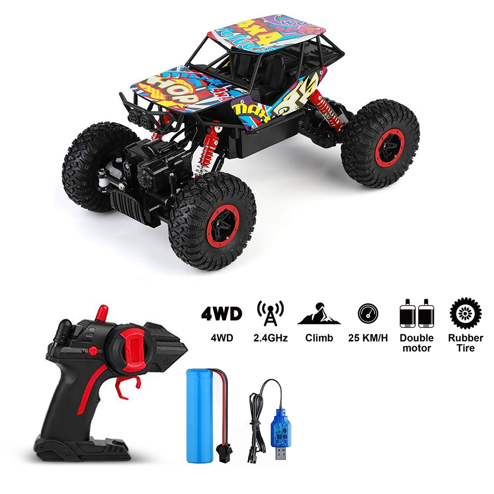 QP 1:18 Rock Crawler 2.4Ghz Remote Control Car 4WD Off Road RC Monster ...