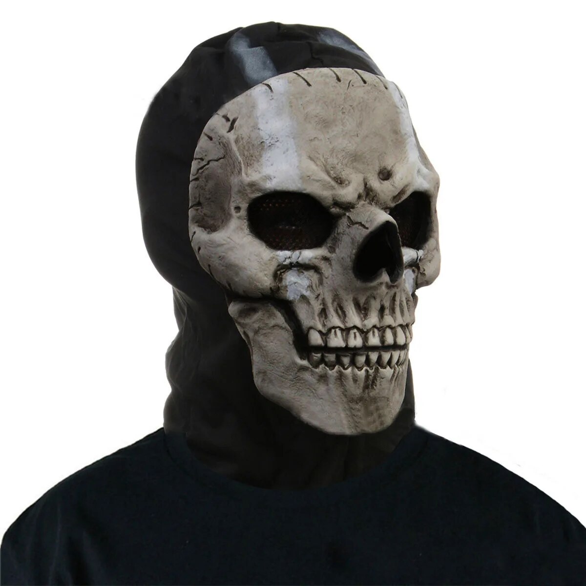 ghost mask Unisex Horror Skull Mask Ghost Call of Duty Latex Headgear ...