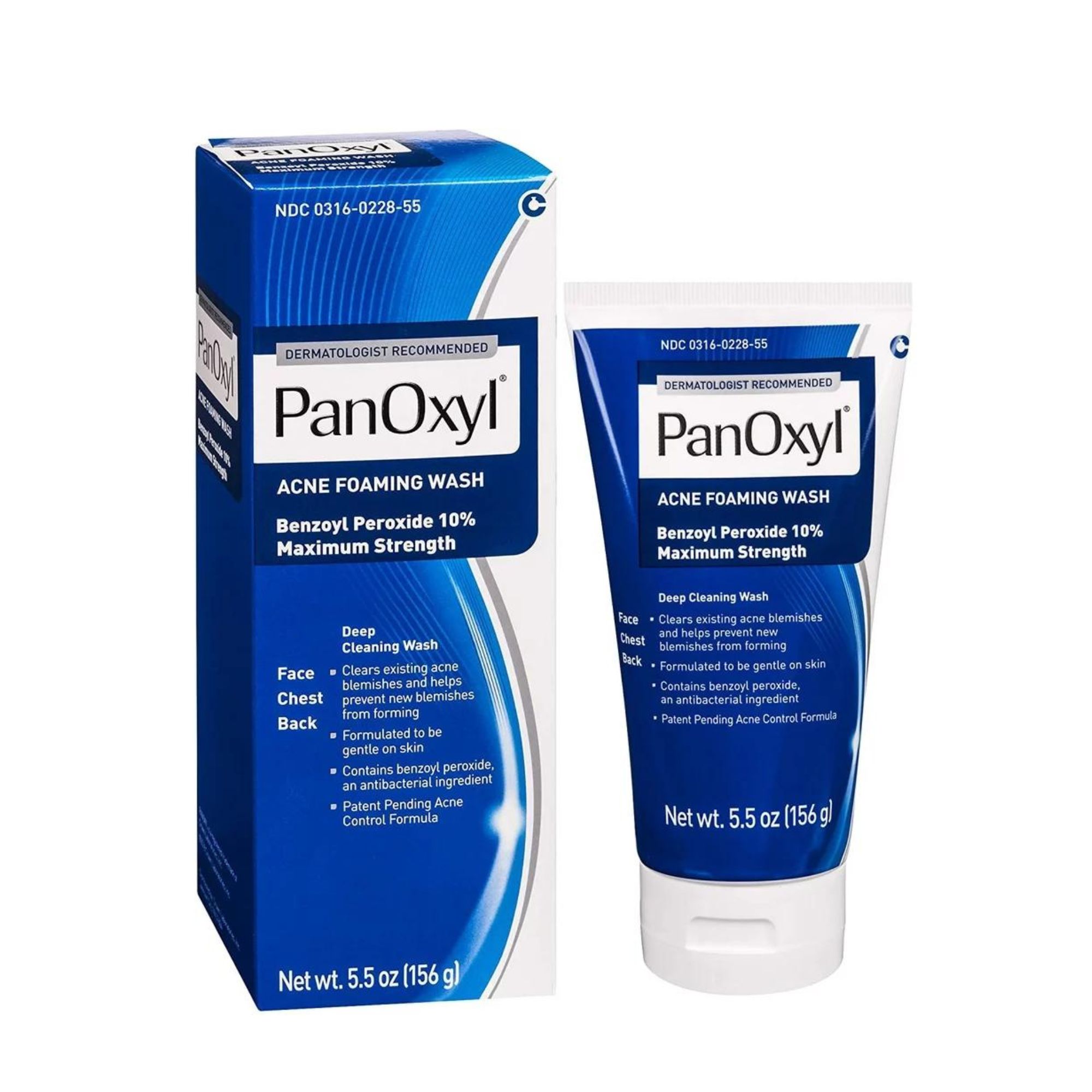 PANOXYL Acne Foaming Wash Benzoyl Peroxide 10% Maximum Strength -156 g ...