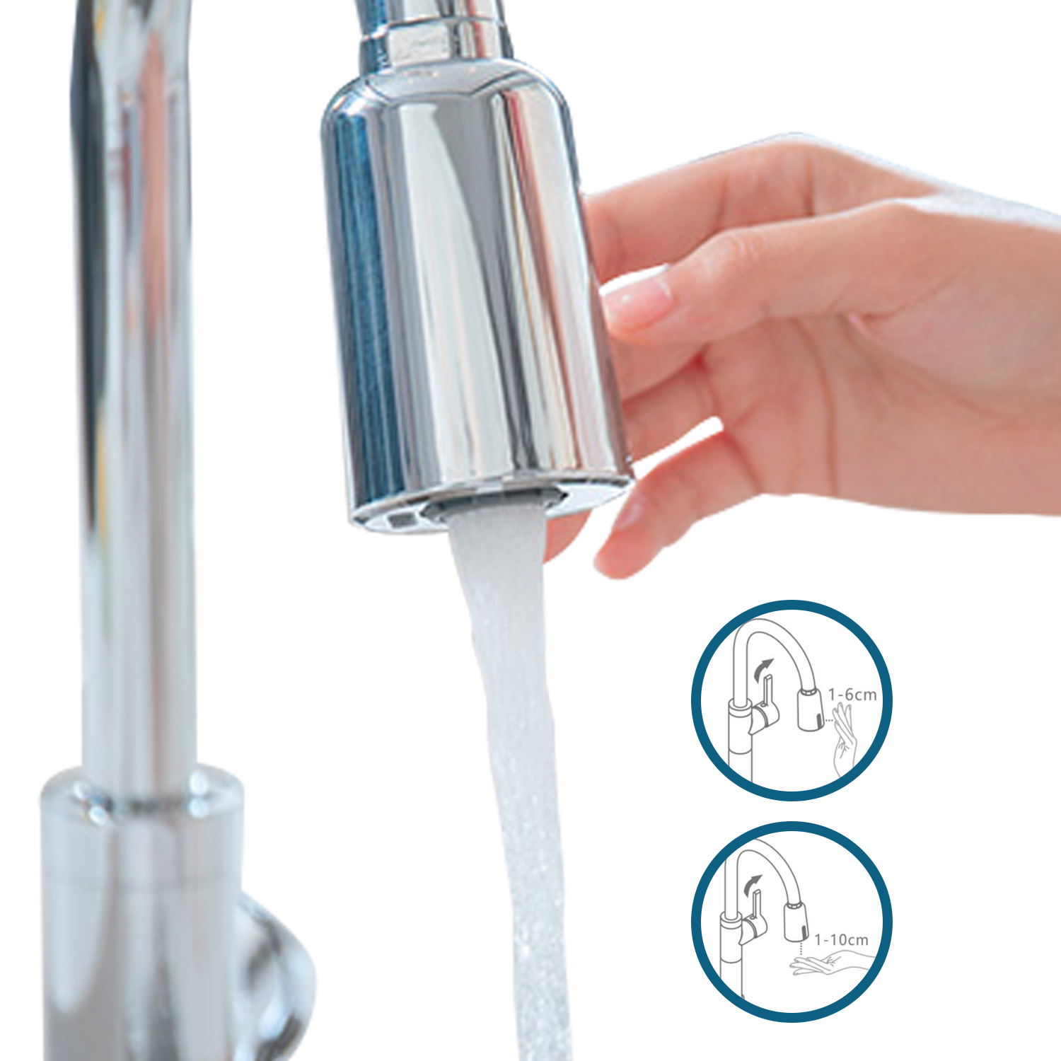 Touchless Automatic Faucet Motion Sensor Adapter Tap Usb Recharged