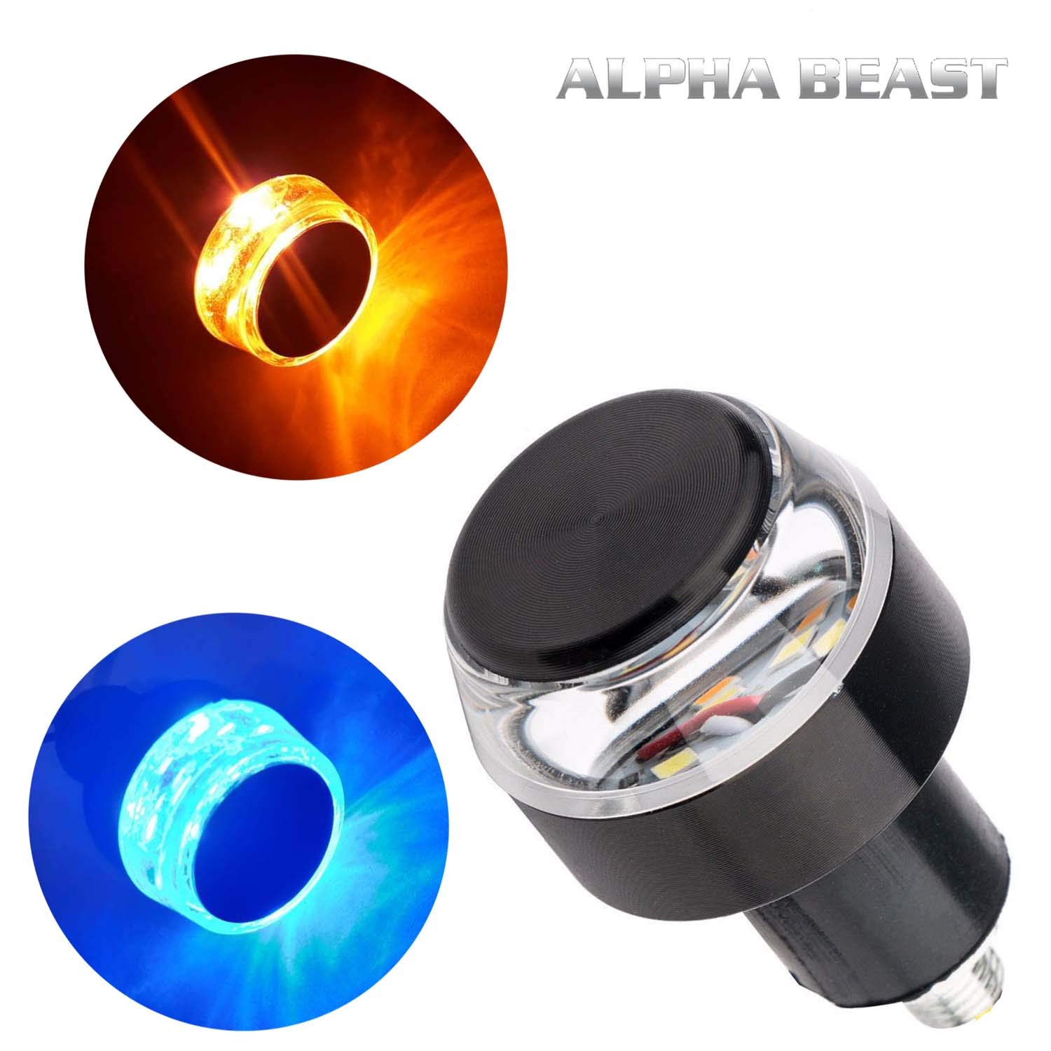 ALPHA BEAST Handle Bar 2Pcs LED Turn Signal Indicators Dual Color ...