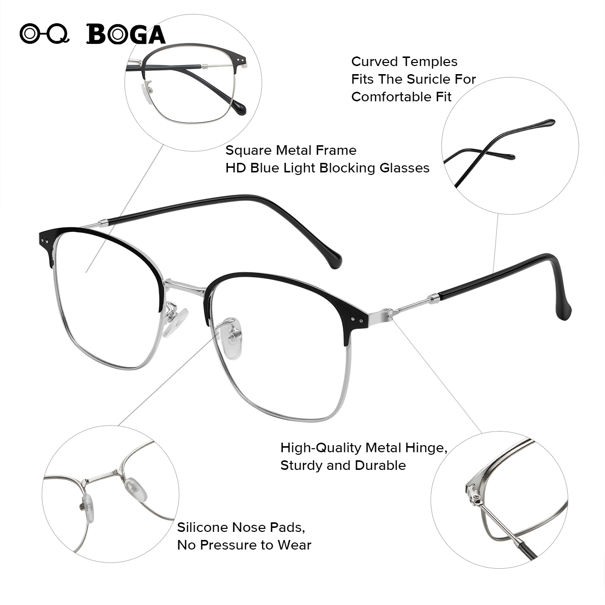 OQ BOGA 3 Styles Unisex Anti Radiation Proof Blue Light Computer ...